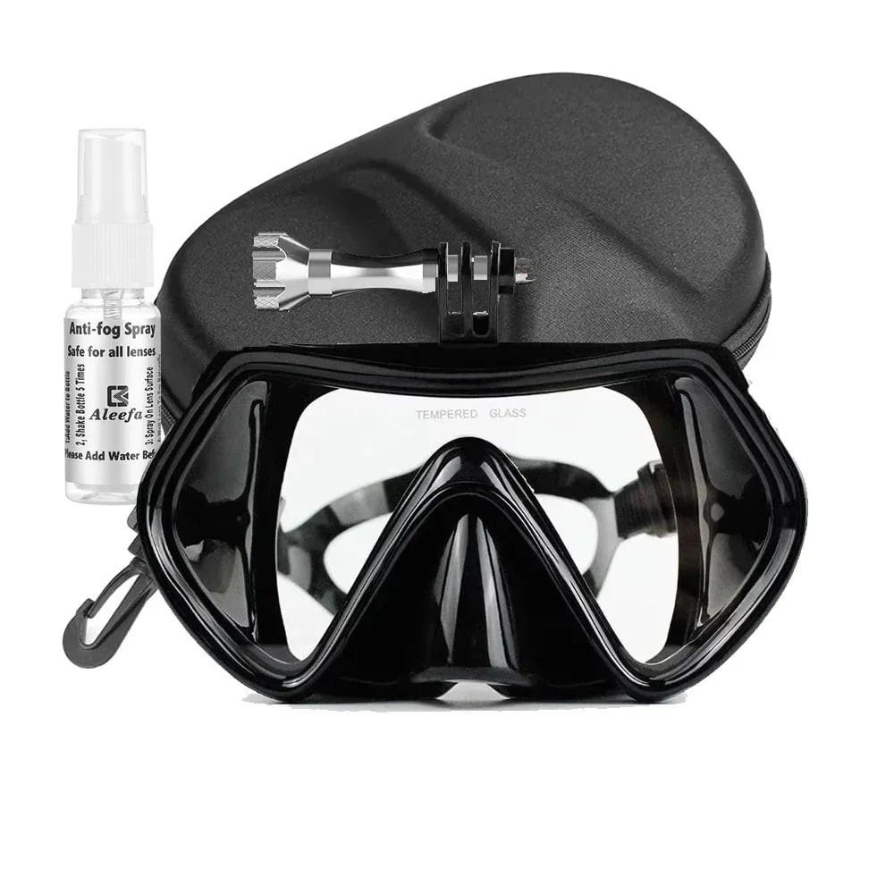 HD Anti-Fog Dive Mask with Case & Spray - Compatible with All GoPro ...
