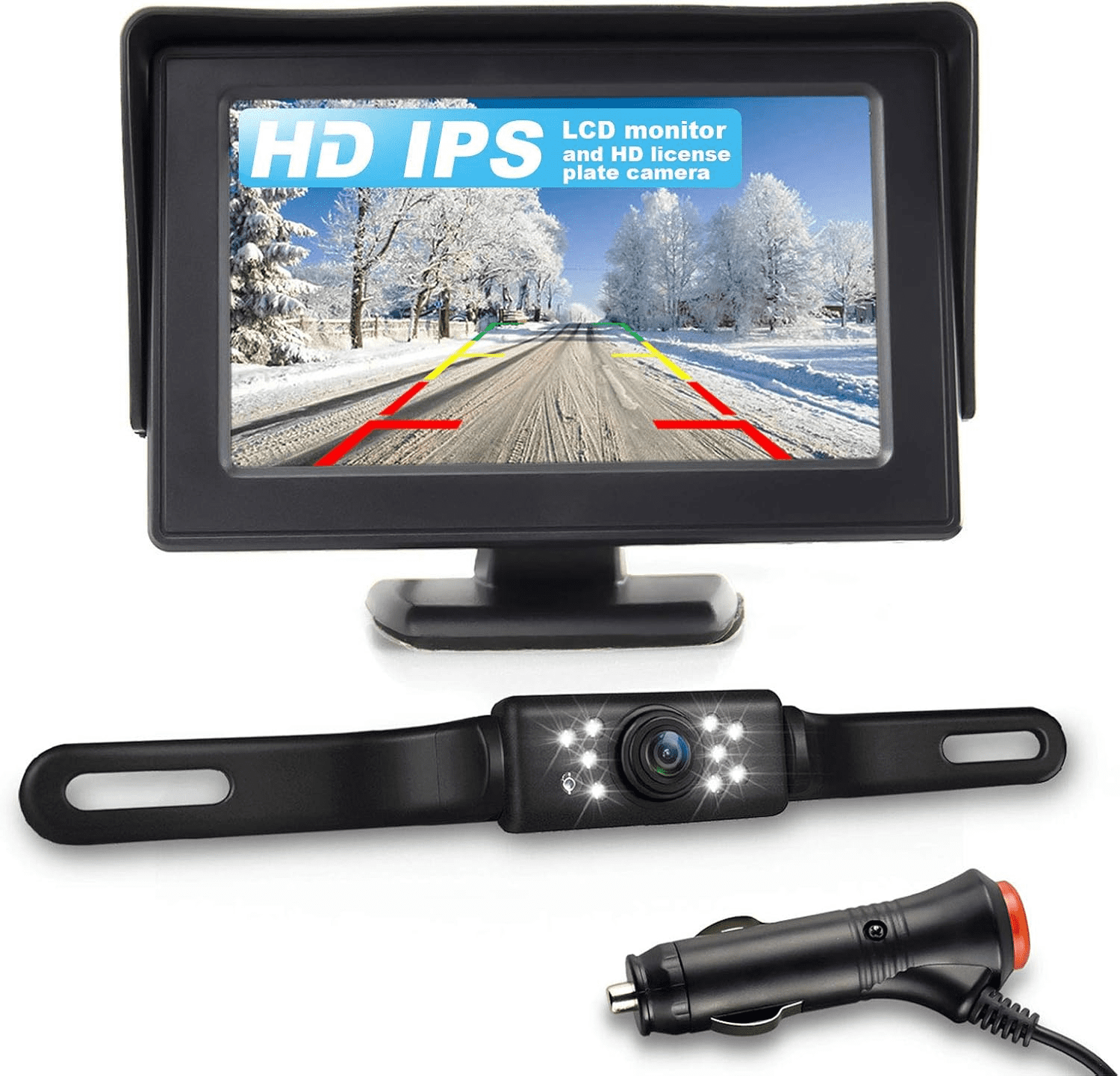 HD Backup Camera and Monitor Kit - 4.3" IPS FHD Color Display ...