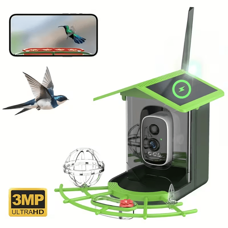 HD Camera Bird Feeder,Wall-Mounted,Non-USB Powered,Wi-Fi Connectivity ...