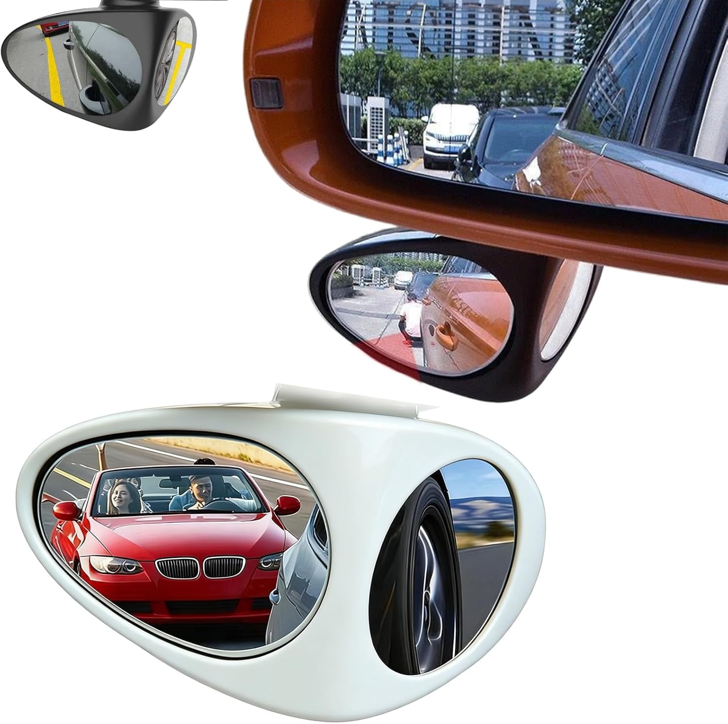 HD Car Blind Spot Elimination Mirror - 360° Rotatable, Rain/Fog ...