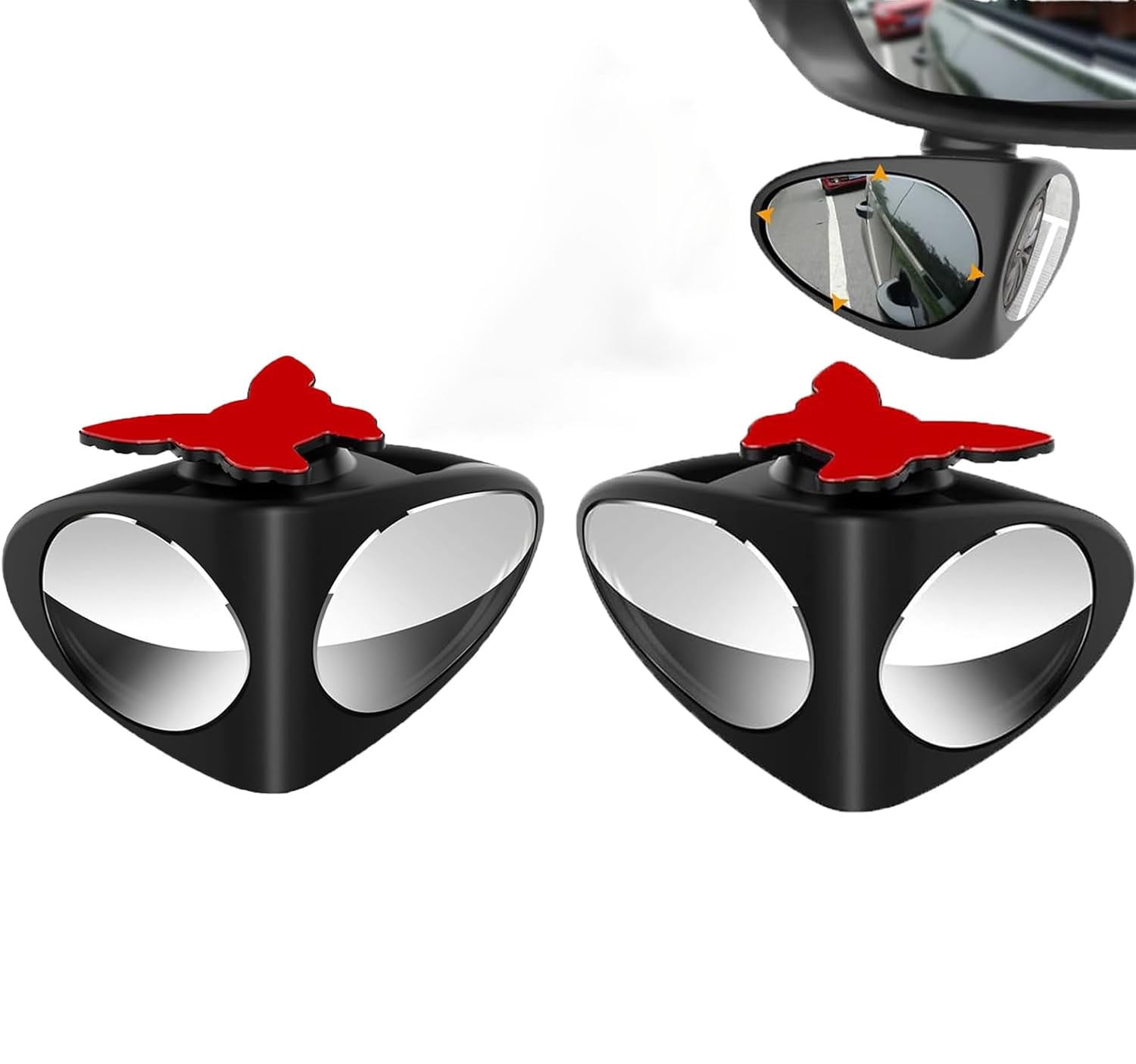 HD Car Blind Spot Elimination Mirror 360° Rotatable Wide-Angle Convex ...