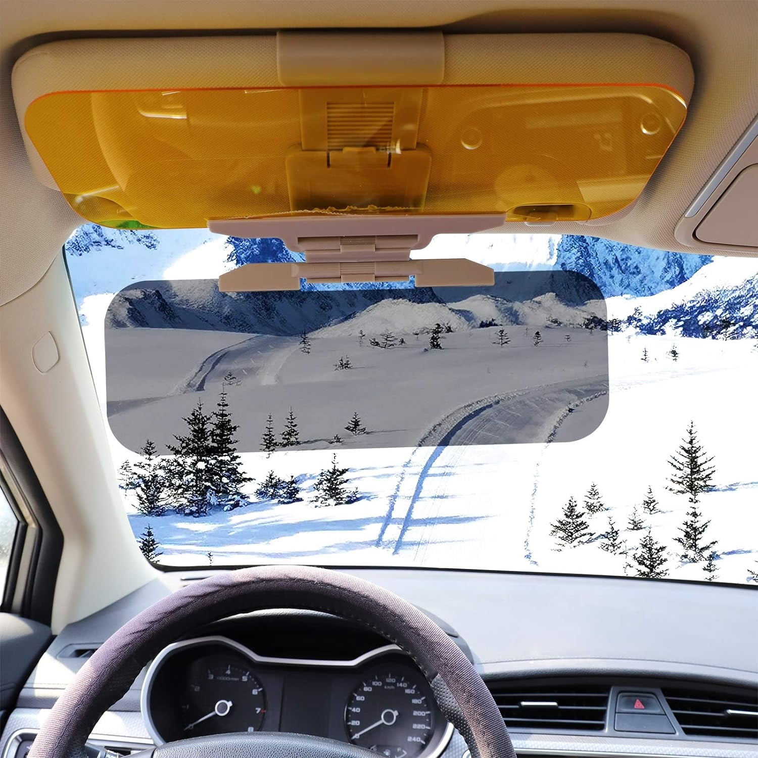 HD Car Sun Visor 2 In 1 Anti Glare Auto Windshield Shield Day Night Driving Sunshade and Visor Extender Walmart