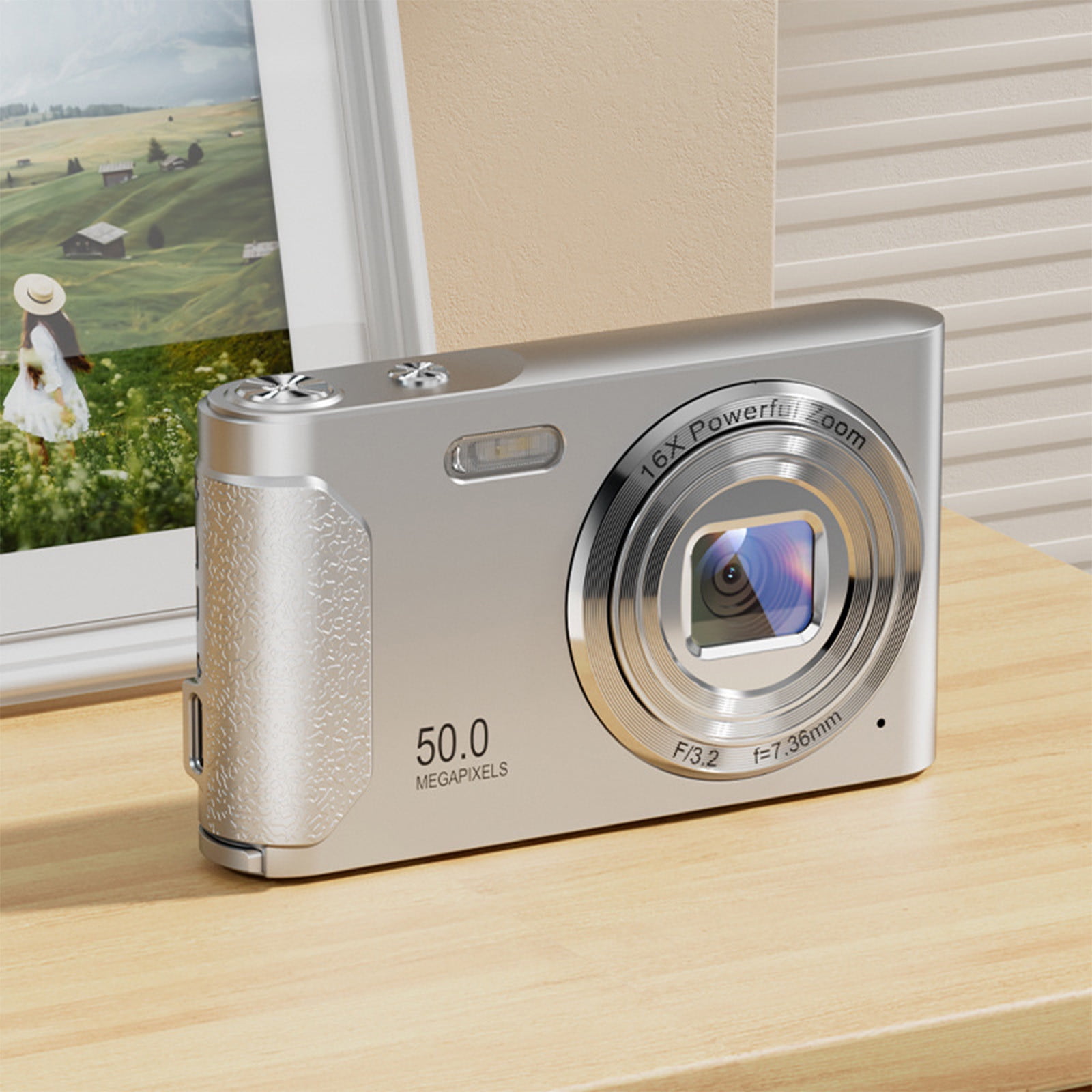 HD Digital Camera, 16X Zoom Lens, 2.4 Inch Screen, 800W Pixels, Recording, Selfie Filter ...