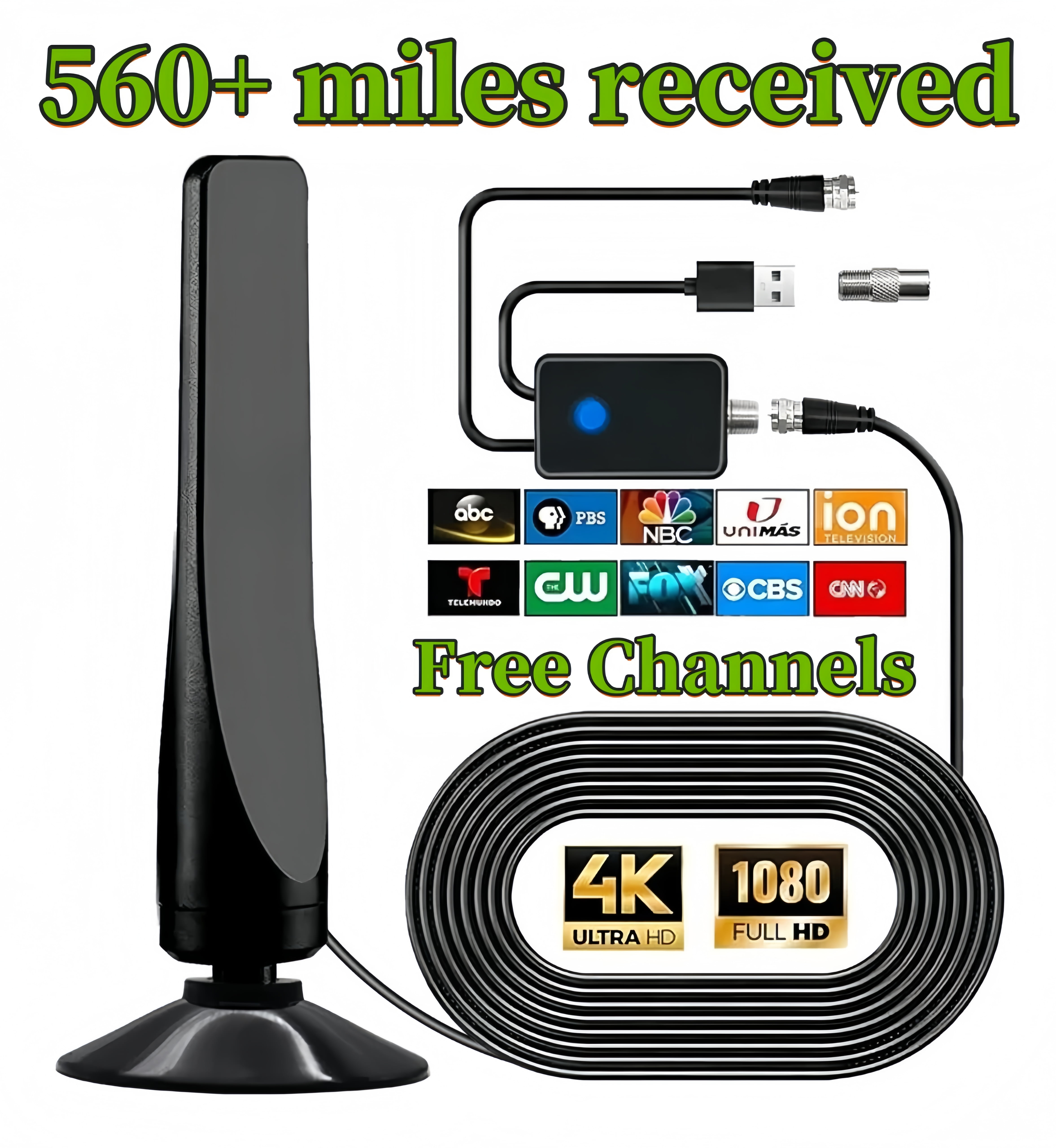 Goxpaier Digital HD TV Antenna for Smart TV, Outdoor/Indoor Digital ...