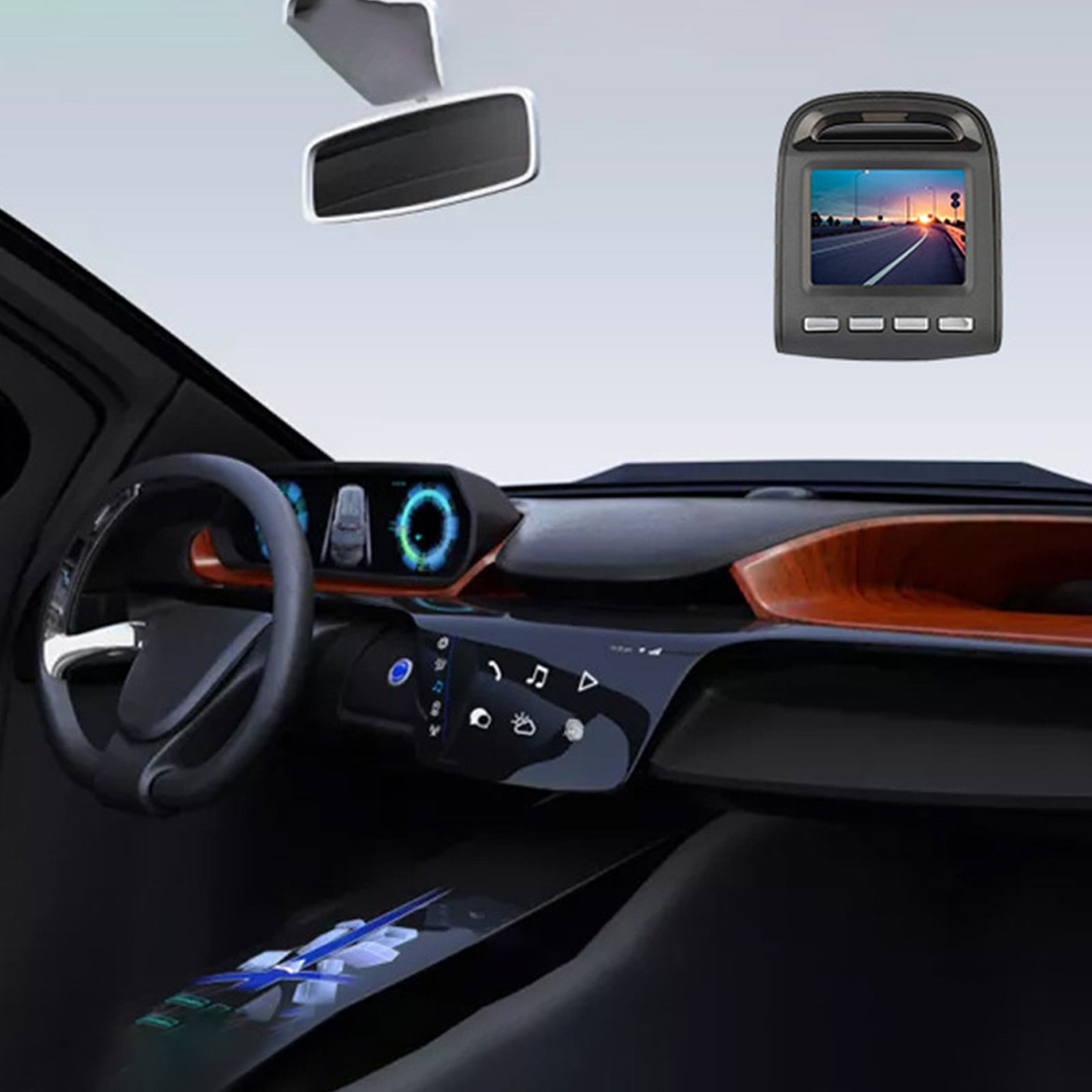 HD GPS With Screen Car Recorder WIFI HD Night Vision 145 Degrees Wide ...