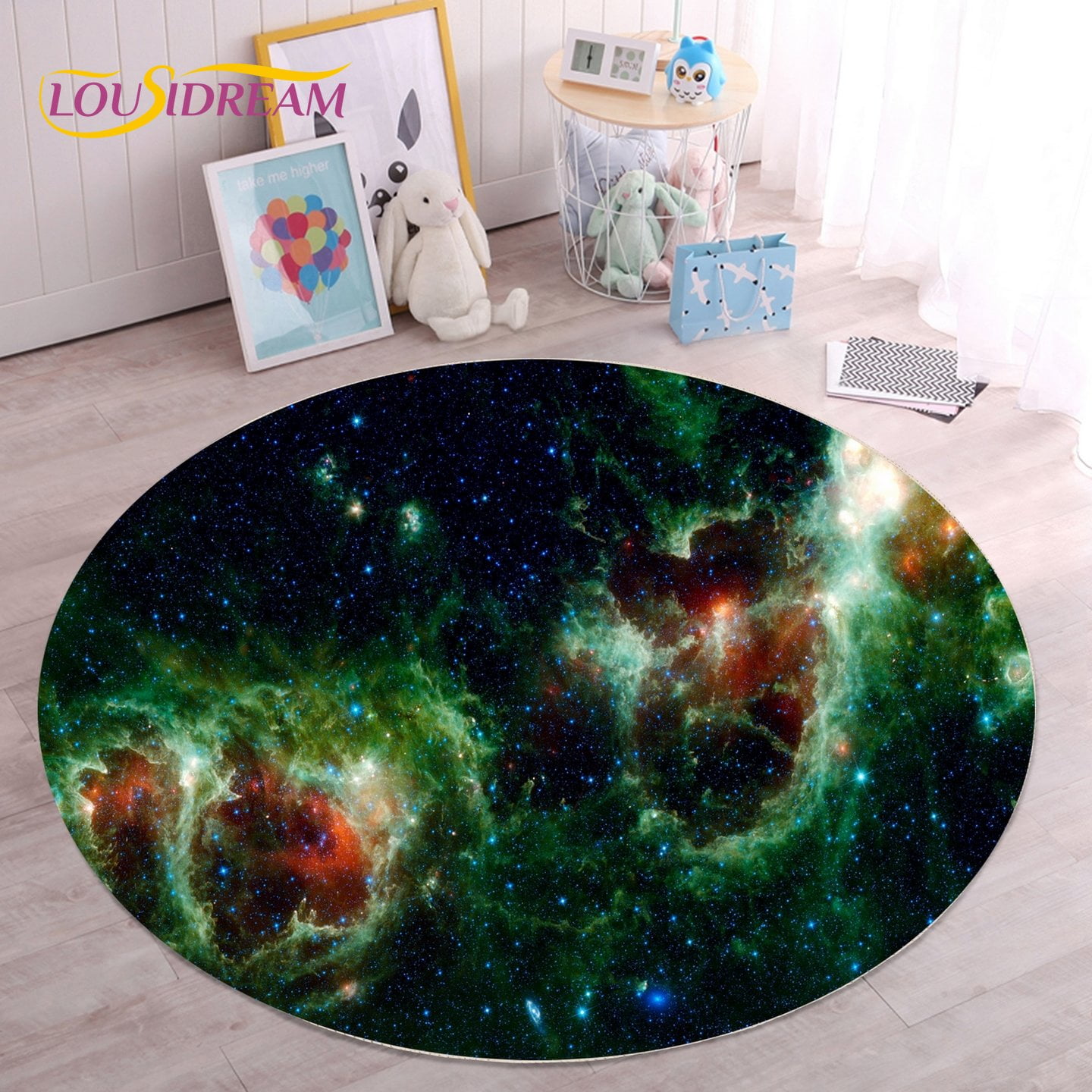 HD Galaxy Universe Space Stars Round Area Rug Carpet for Living Room ...
