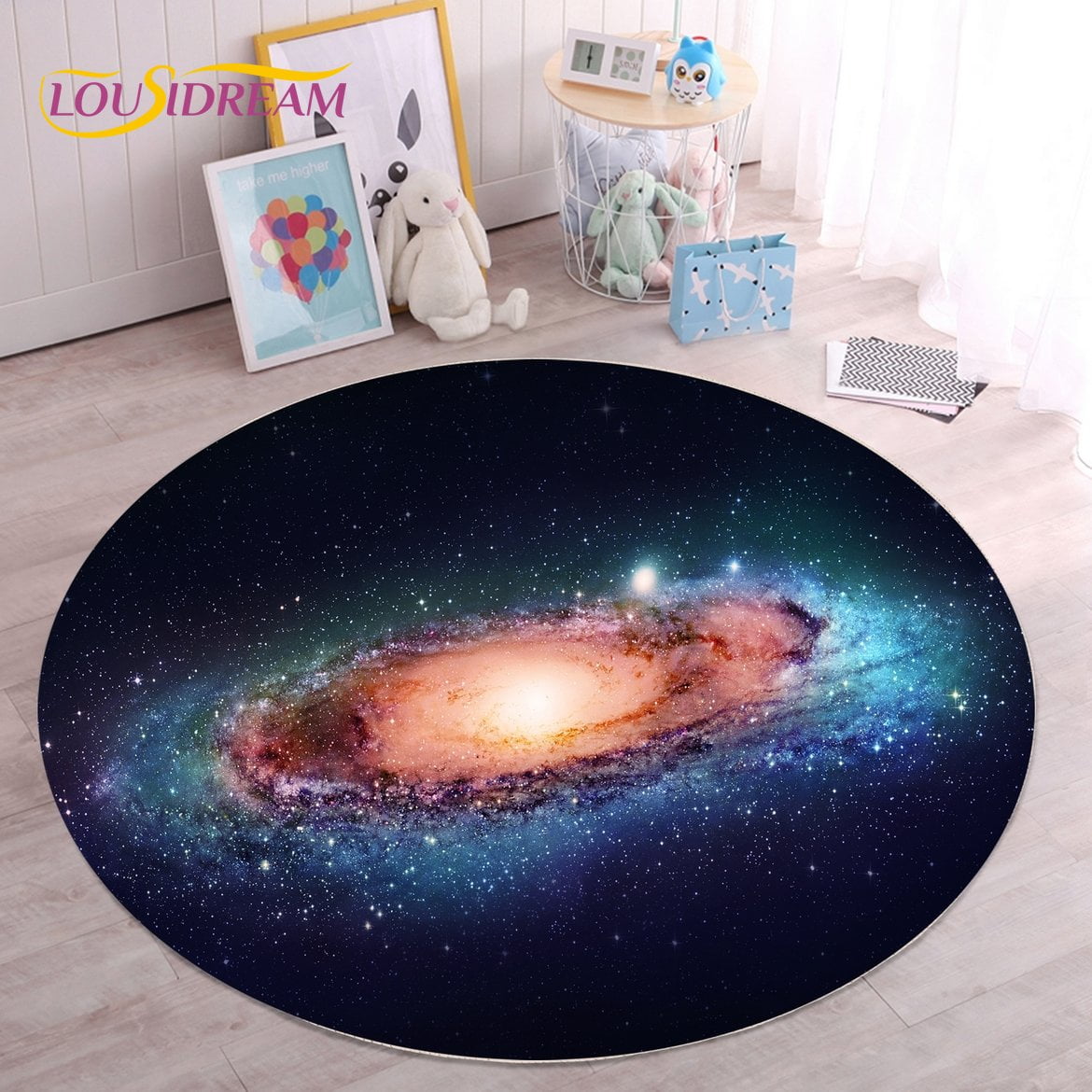 HD Galaxy Universe Space Stars Round Area Rug Carpet for Living Room ...