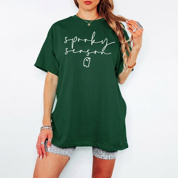 HD HANDICHI DESIGN Spooky Season Cute Ghost Tee, Halloween Favorite ...