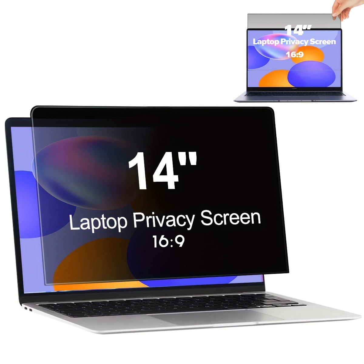 HD Laptop Privacy Screen 14 inch, Removable Matte Anti-Glare 16:9 ...