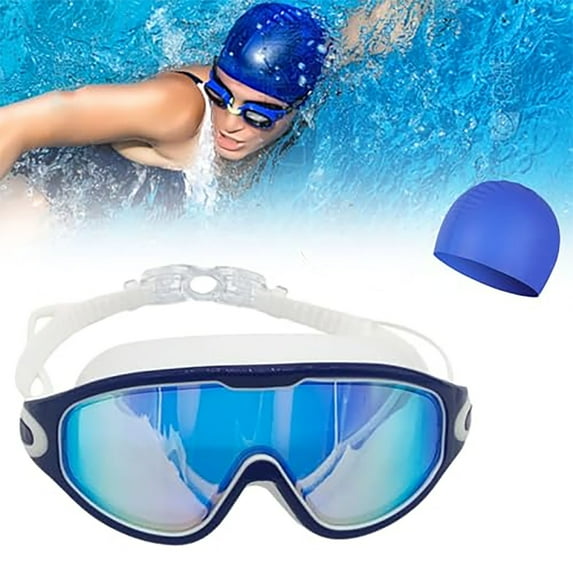 HD Large Frame Kids Swim Goggles with Leak-Proof Silicone Seal, Anti ...