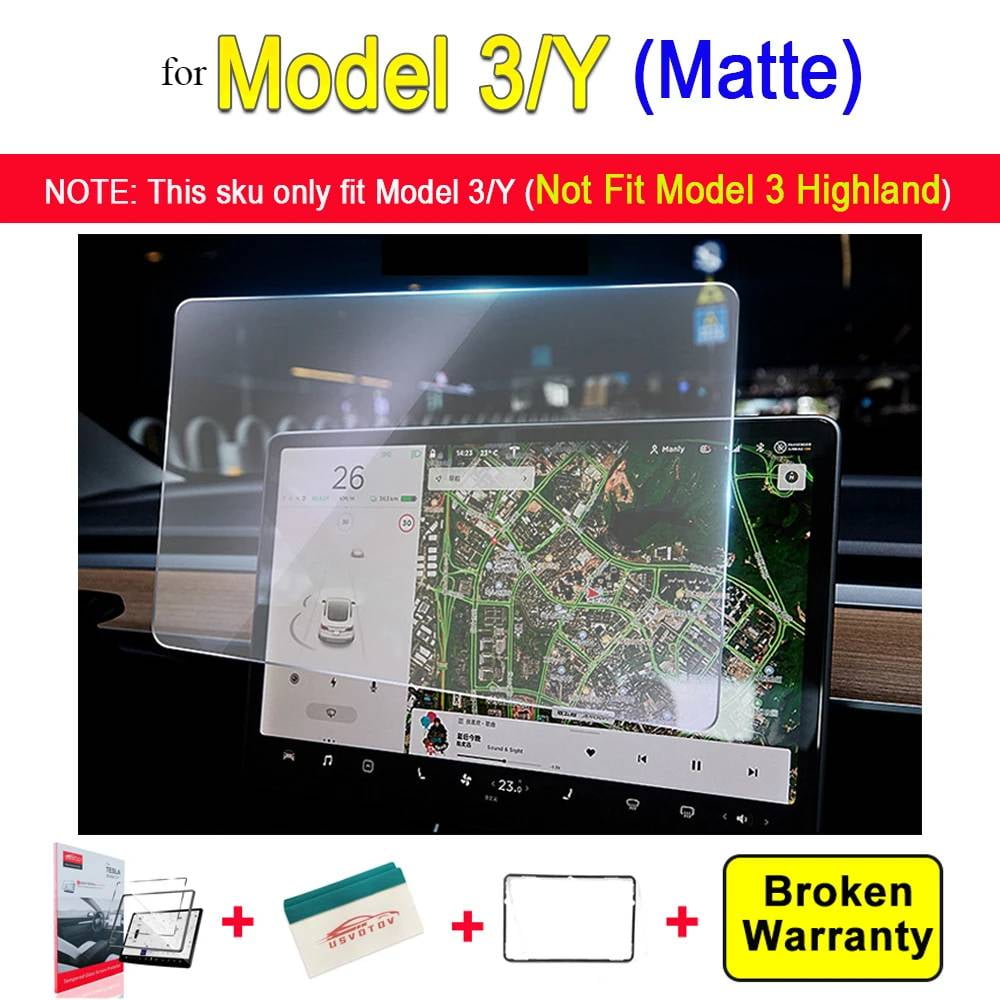 HD Matte Tempered Glass Screen Protector For Tesla Model 3 Y Highland ...