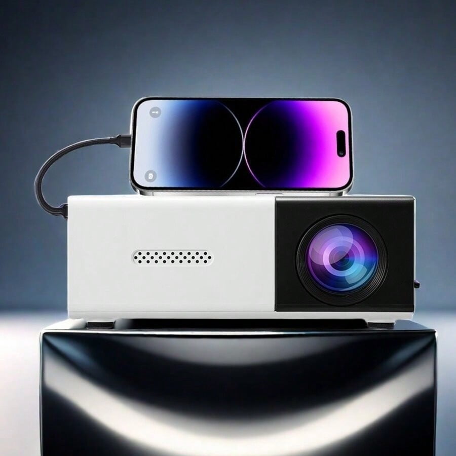 HD Mini Projector, Portable Outdoor Movie Projector, Compatible With USB, AV, TV Box, Laptop ...