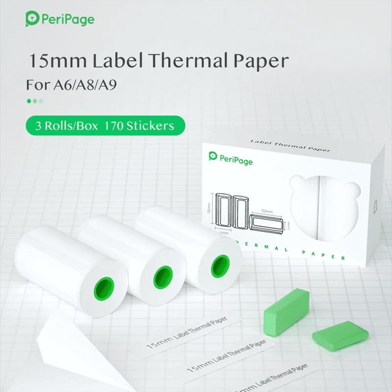 HD Mini Thermal Paper Labels Sticker Colors Photo Papers 56mm Rolls For ...