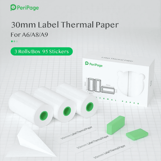 HD Mini Thermal Paper Labels Sticker Colors Photo Papers 56mm Rolls For ...