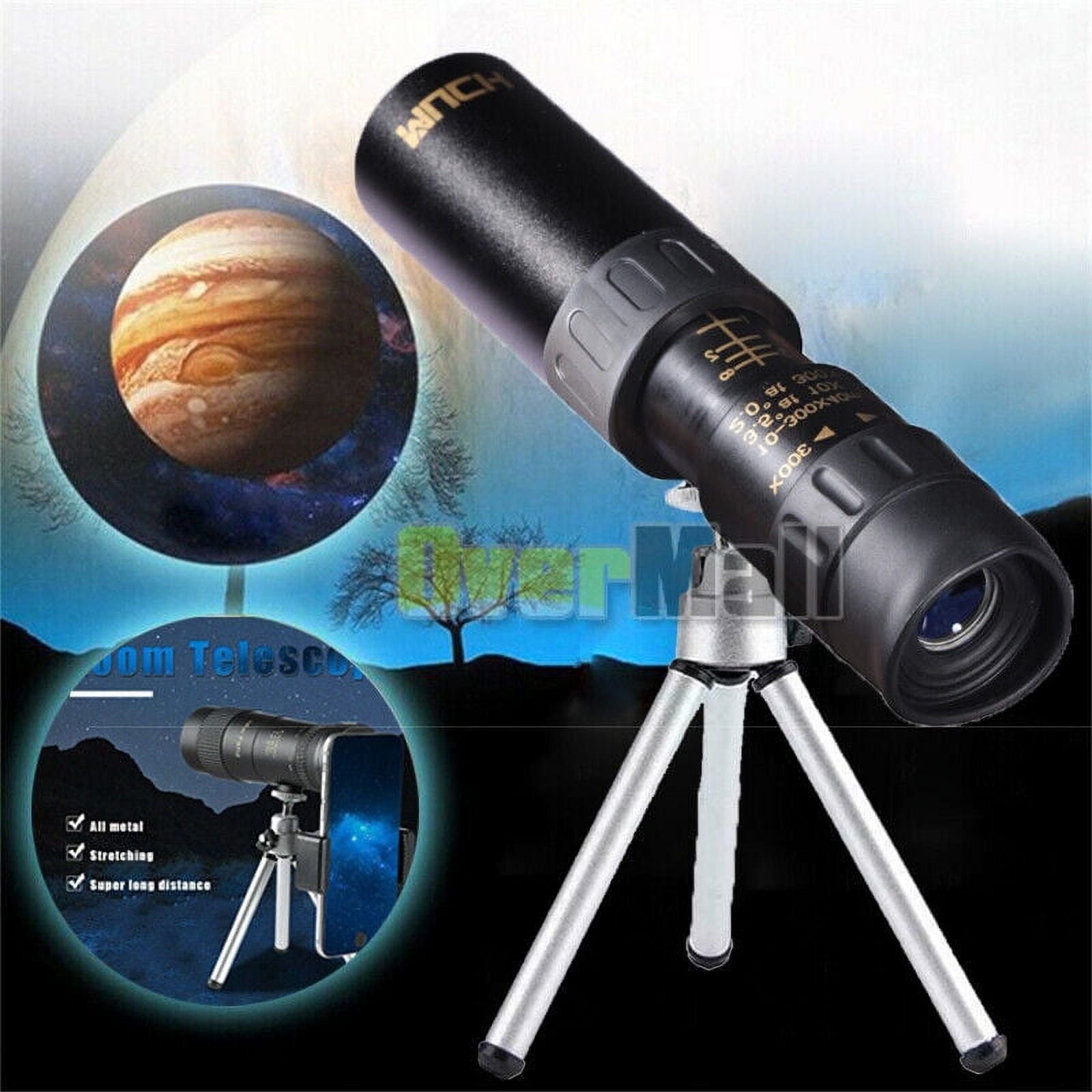 HD Monocular Monoculars Phone Camera Zoom Lense+Tripod Bag Phone Mount ...