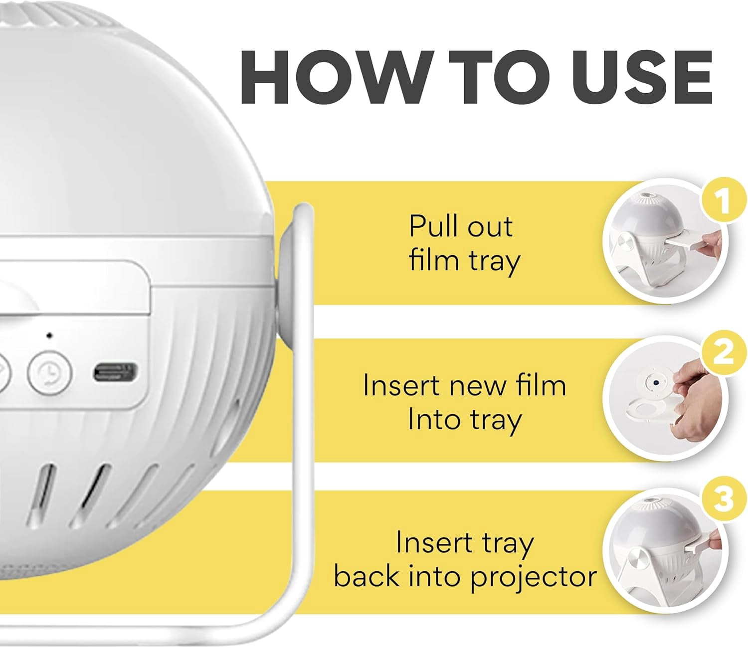 HD Projector Night-Light with 6 Interchangeable Bible Verse Discs for ...