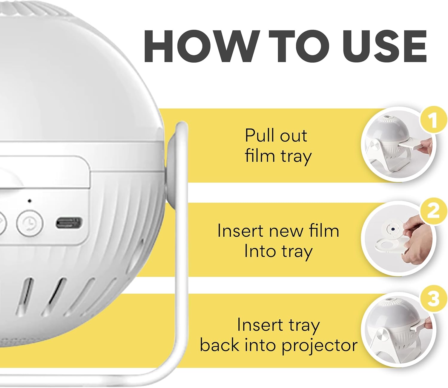 HD Projector Night-Light with 6 Bible Verse Discs, Adjustable Focus ...