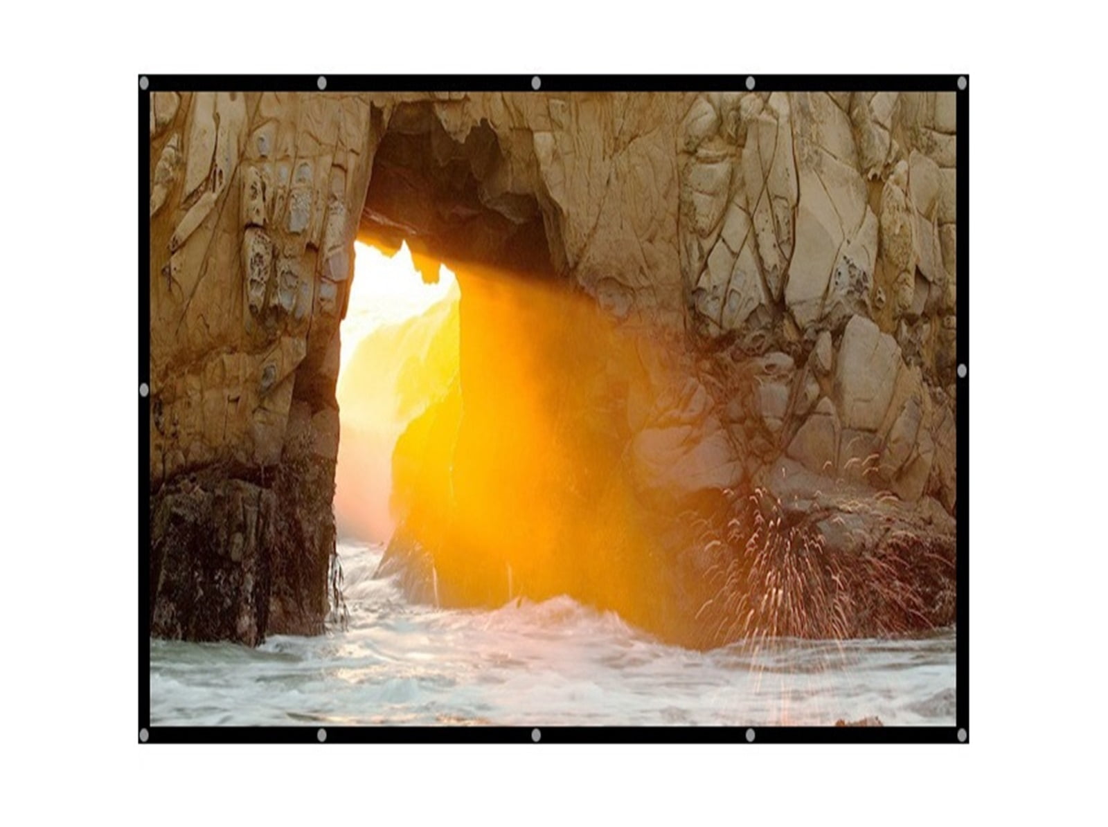 HD Projector Screen Pull Down Projector Screen Outdoor 60-150 Inches ...