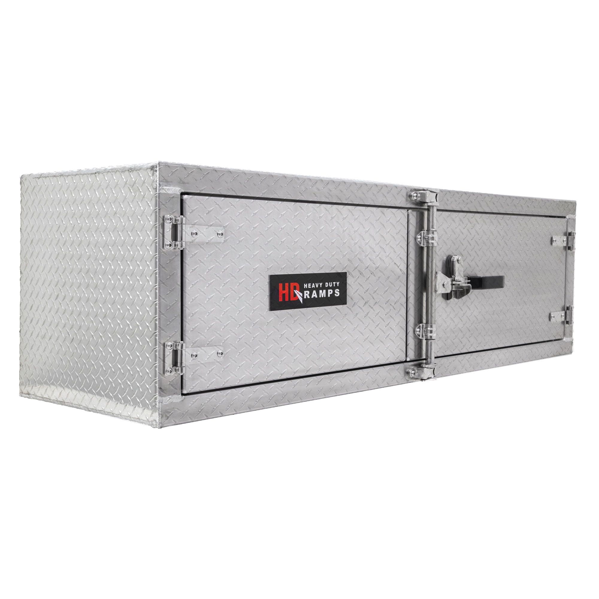 HD Ramps Lockable Diamond Plate Underbody Trailer Toolbox – 60in x 24in ...