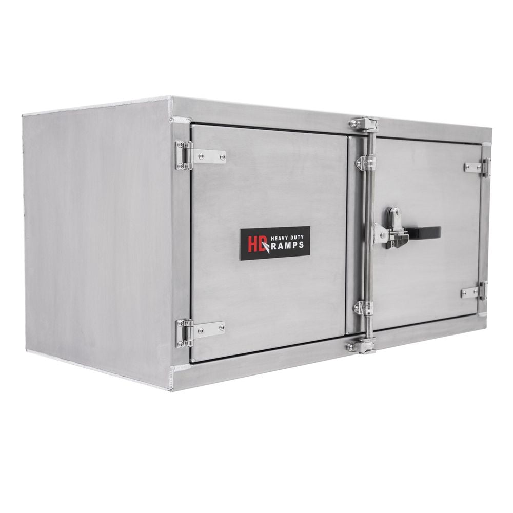 HD Ramps Aluminum Truck Storage Box - Lockable Underbody Trailer Tool ...