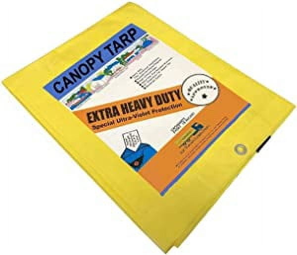 HD Reinforced 12 Mil Waterproof Premium Tarp (Yellow) (10'x12 ...