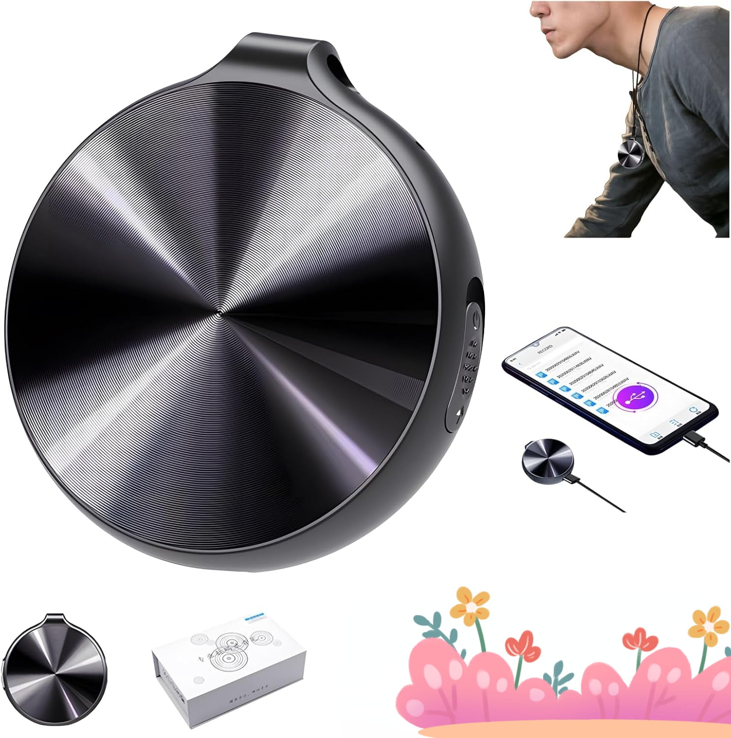 HD Smart Voice Recorder with One-Touch Recording & Playback, Recording ...