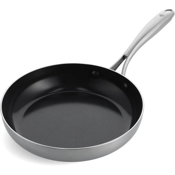 HD Stainless Steel Clad Pro 8" Frypan Skillet, Diamond Infused Ceramic ...