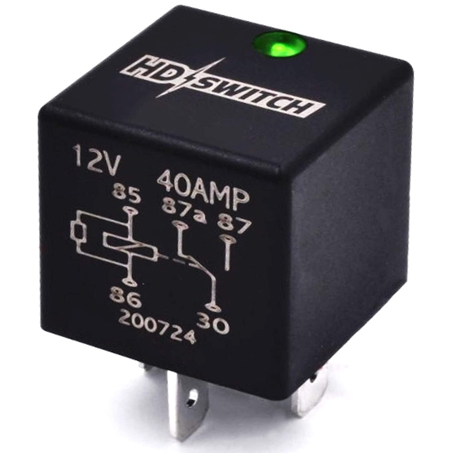 Upgraded HD Switch Waterproof Relay w/LED Diagnostic Indicator, 12V 40A ...