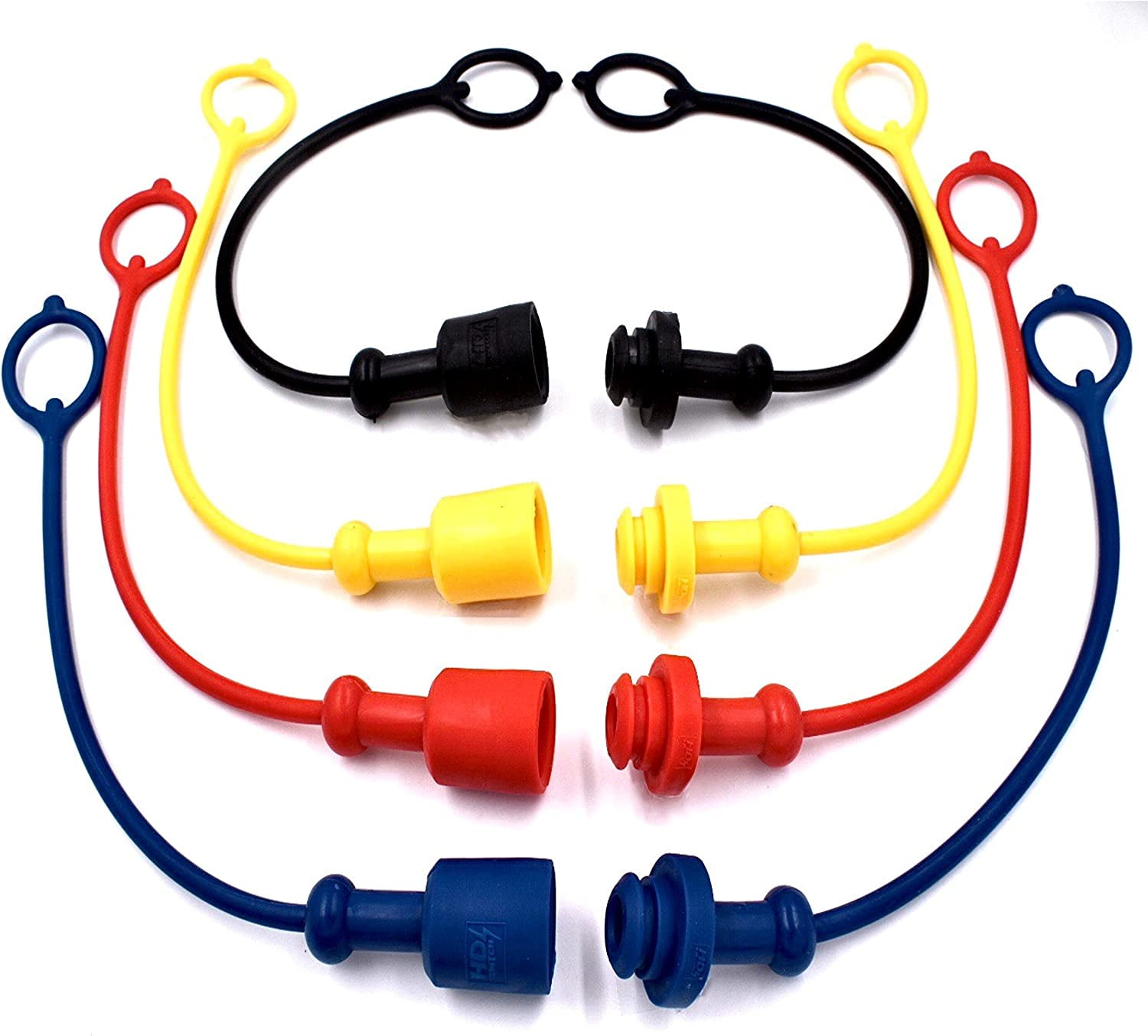 HD Switch Hydraulic Quick Coupler Dust Cap & Plug Set, 1/4" ISO, For ...