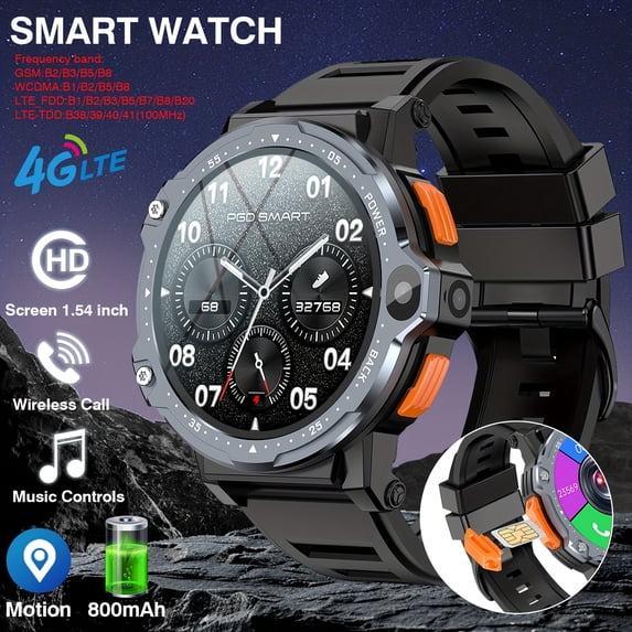 HD Touch Screen Smartwatch - 4G Call, 200W+800W Camera, Video Call, GPS ...