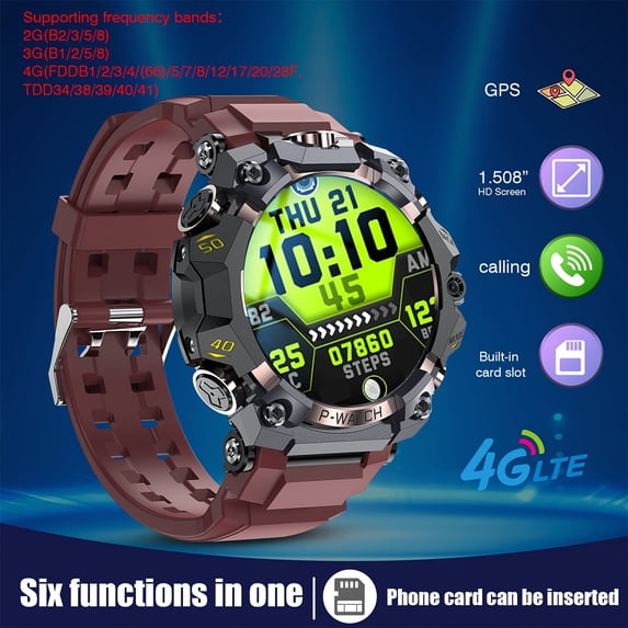 HD Touch Screen Smartwatch - 4G Call, 200W+800W Camera, Video Call, GPS ...