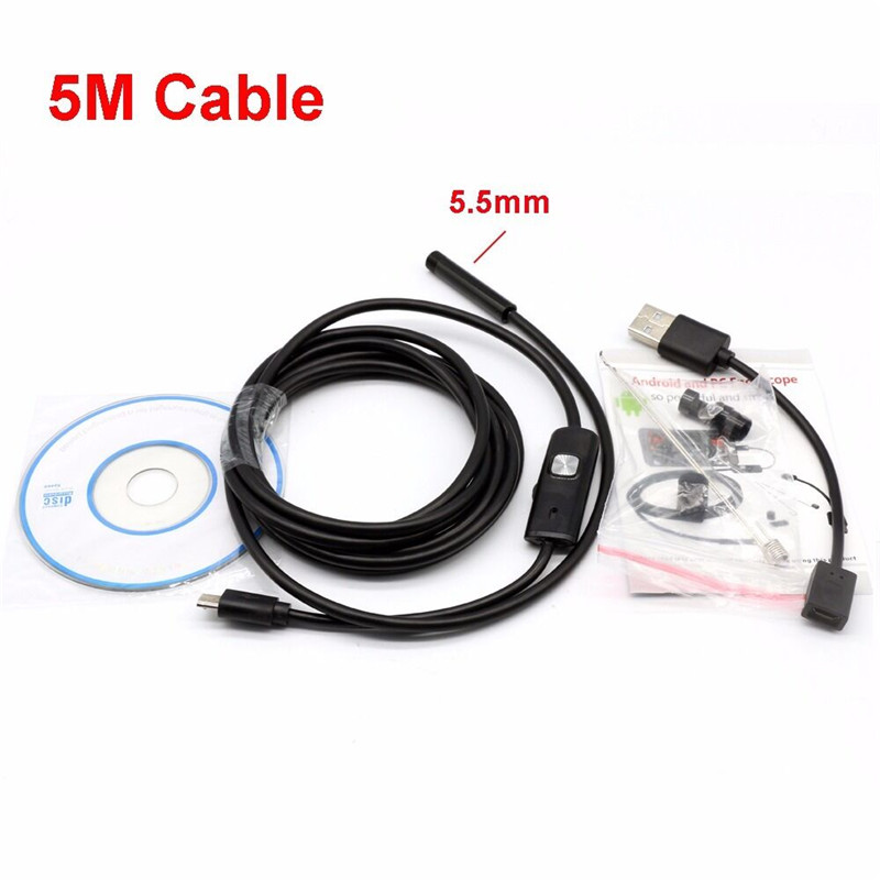 HD USB Android Camera Endoscope IP67 2m 5m Micro Inspection Video ...