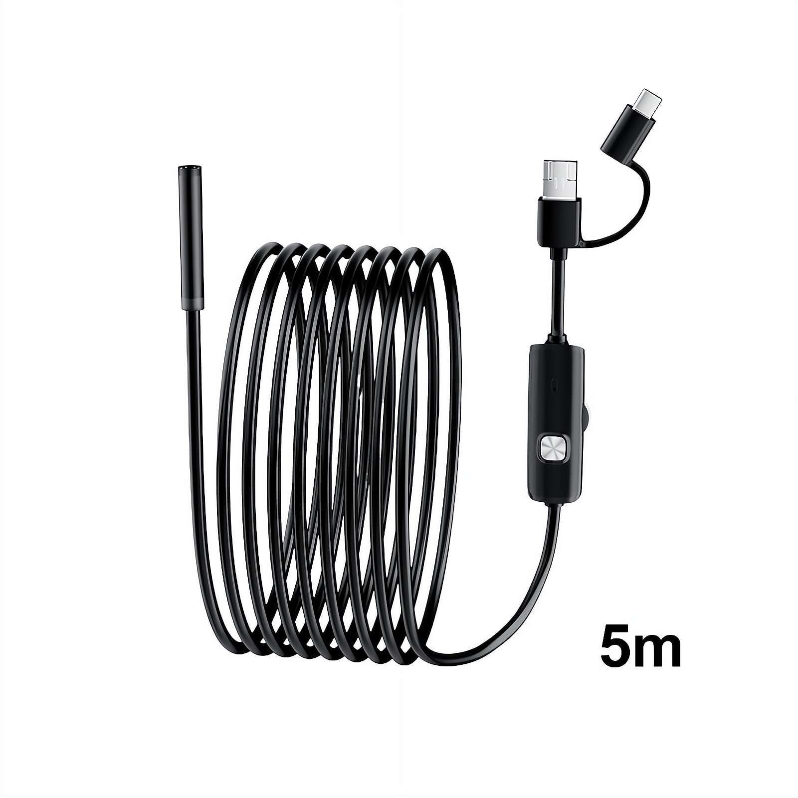 HD USB Snake Inspection Camera, Type-C USB Borescope with LED Light ...