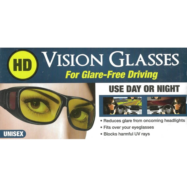 HD VISION GLASSES UNISEX AND WRAPAROUND GLASSES FOR DAY OR NIGHT ...