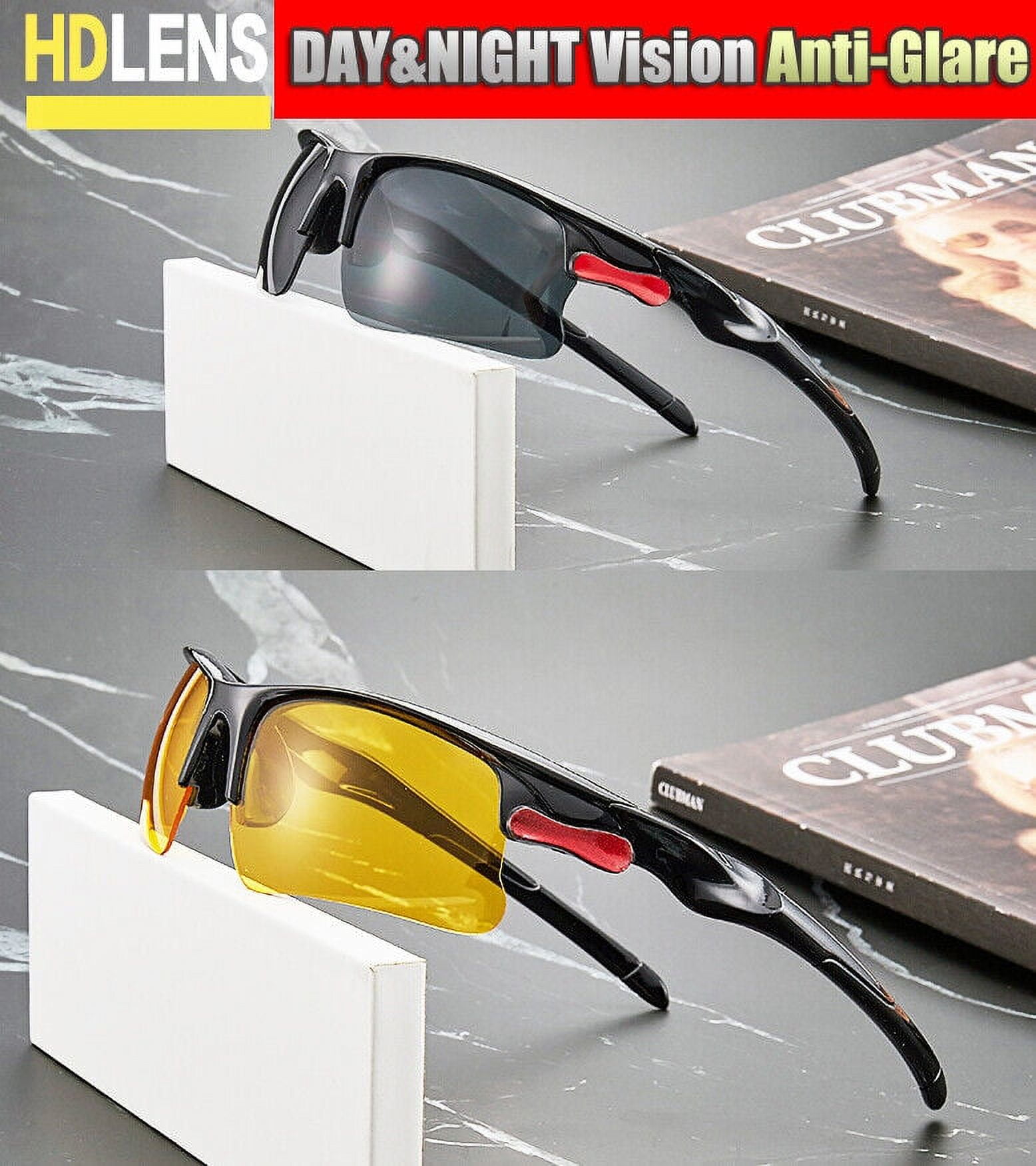 HD Vision Sunglasses Set 2 Pc Day Night Vision Antiglare Driving ...