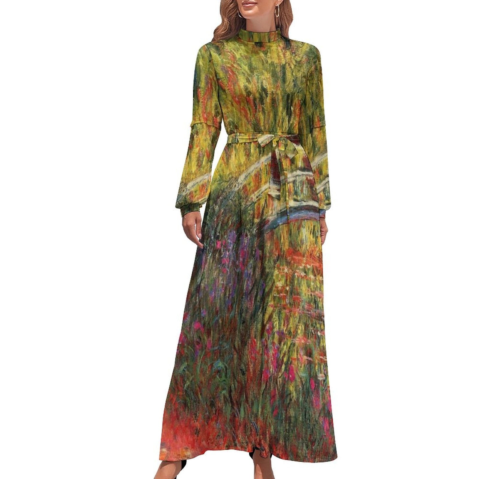 HD. Water Lily Pond by Claude Monet. HIGH DEFINITION Long Dress prom ...