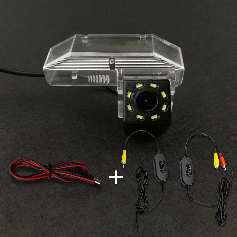 HD Wireless Car CCD Rear Camera Fisheye 4 8 12 led dynamic Night Vision ...