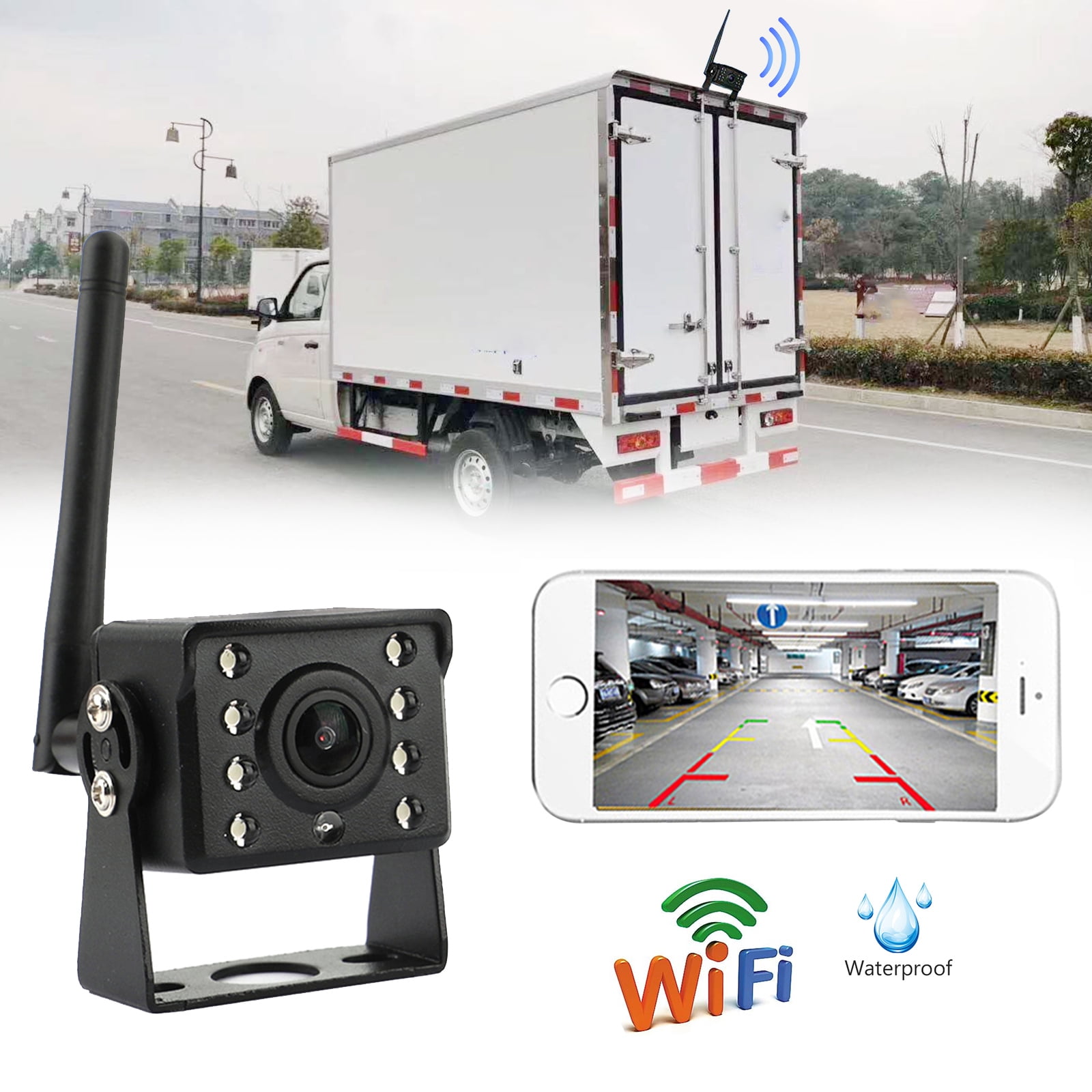 HD Wireless Car Truck RV Trailer Backup Camera Wide View Fit For iPhone ...