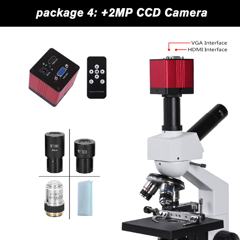 HD complex Binocular microscope 1600X Professional biological Lab +7 ...