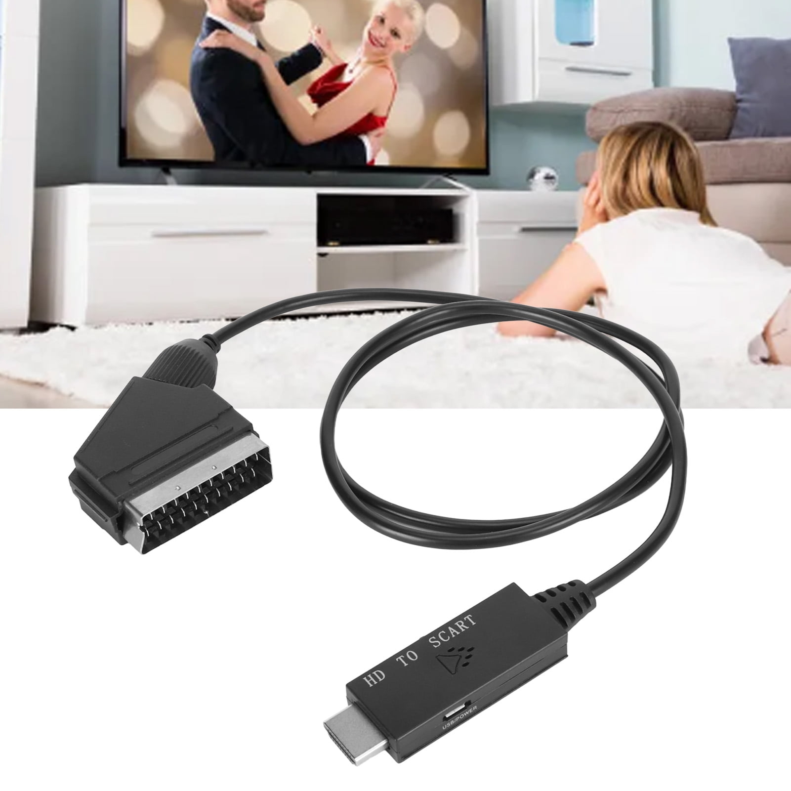 HD to Scart Converter Adapter Cable Multimedia Interface to Scart Cable ...