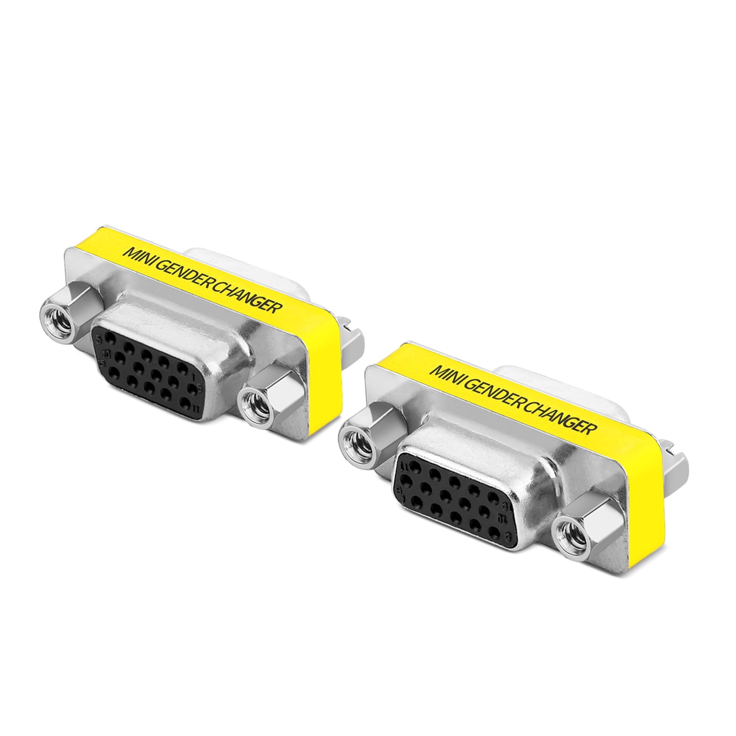 HD15 SVGA Connector, Set of 3, 15 Pin Gender Changer Super VGA Coupler ...