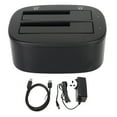 HDD Docking Station Dual Bay 5Gbps USB 3.0 to SATA Cloner Auto Sleep ...