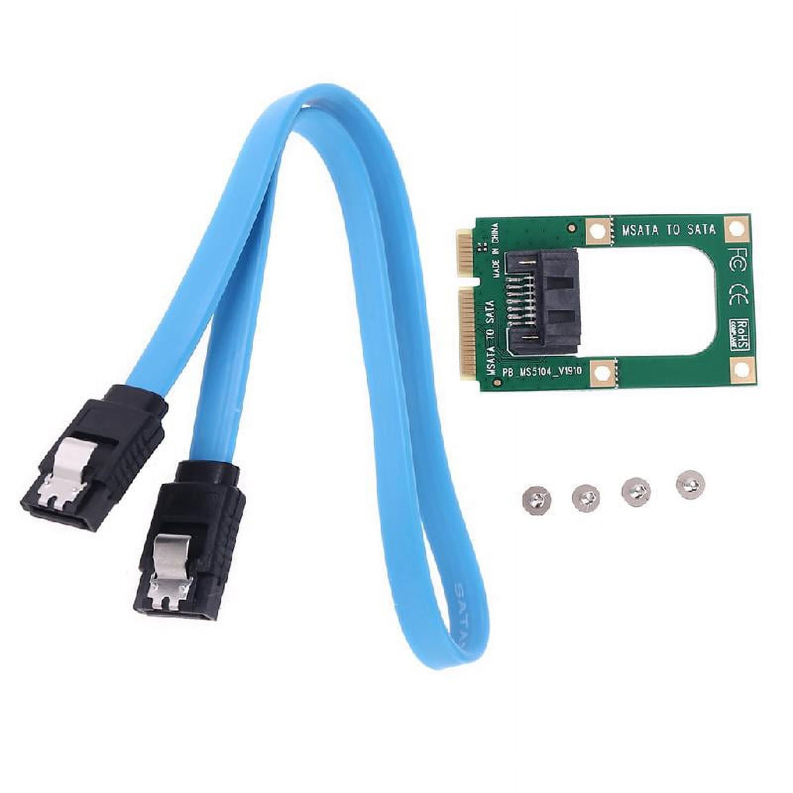 HDD SSD mSATA to SATA Converter Card Mini SATA to 7-Pin SATA Extension ...