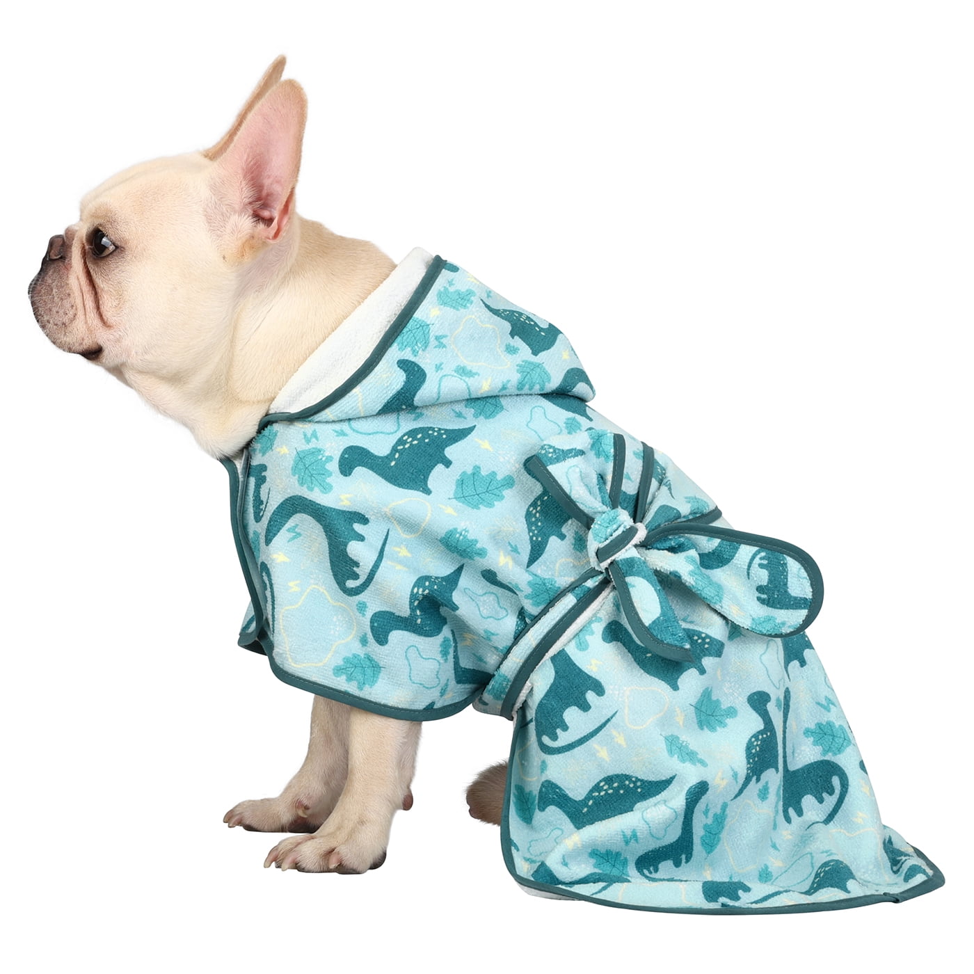 HDE Dog Bathrobe Drying Towel with Hood for Large Dogs Dinosaurs S ...