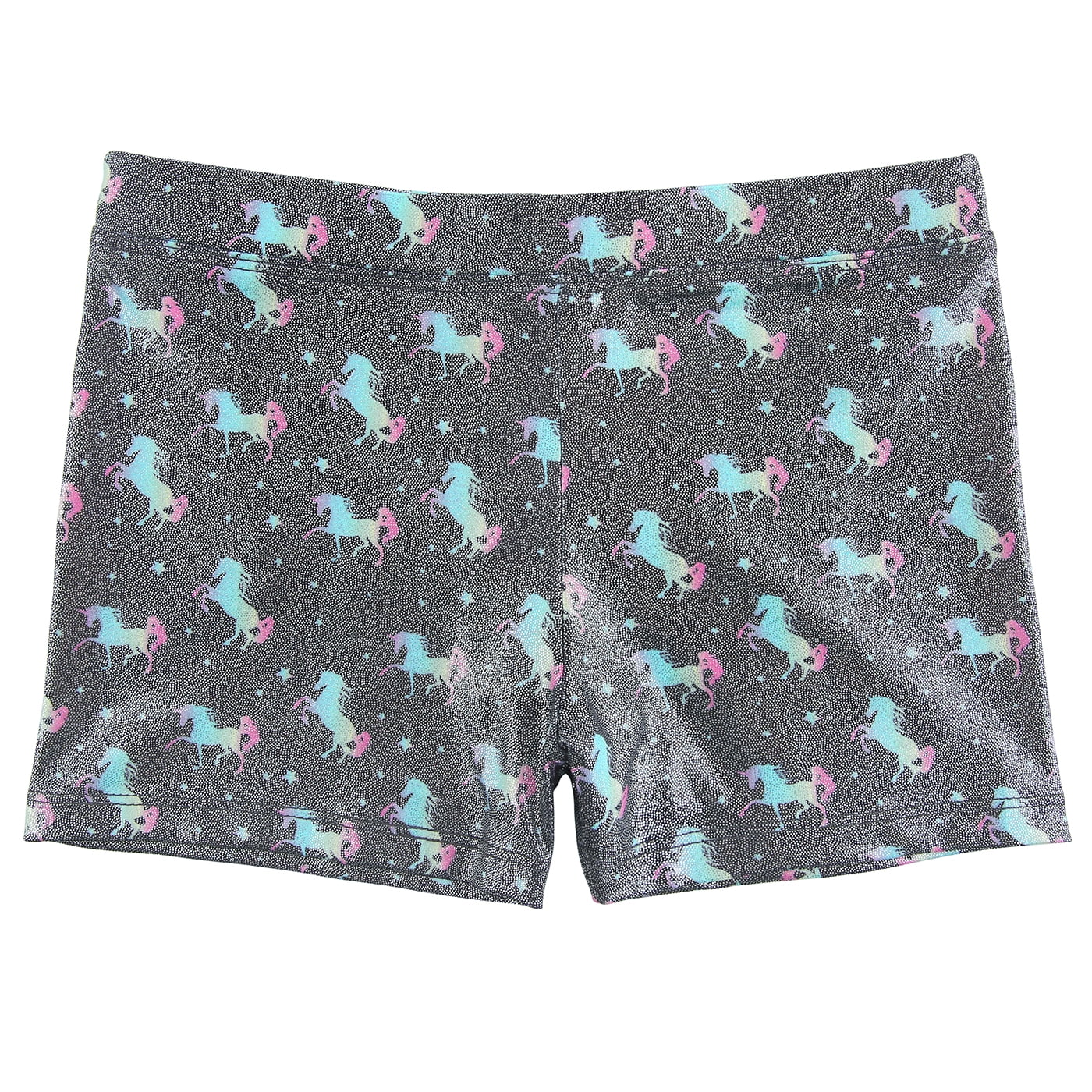 HDE Gymnastics Shorts for Girls Dance Short Glitter Sparkle Tumbling ...