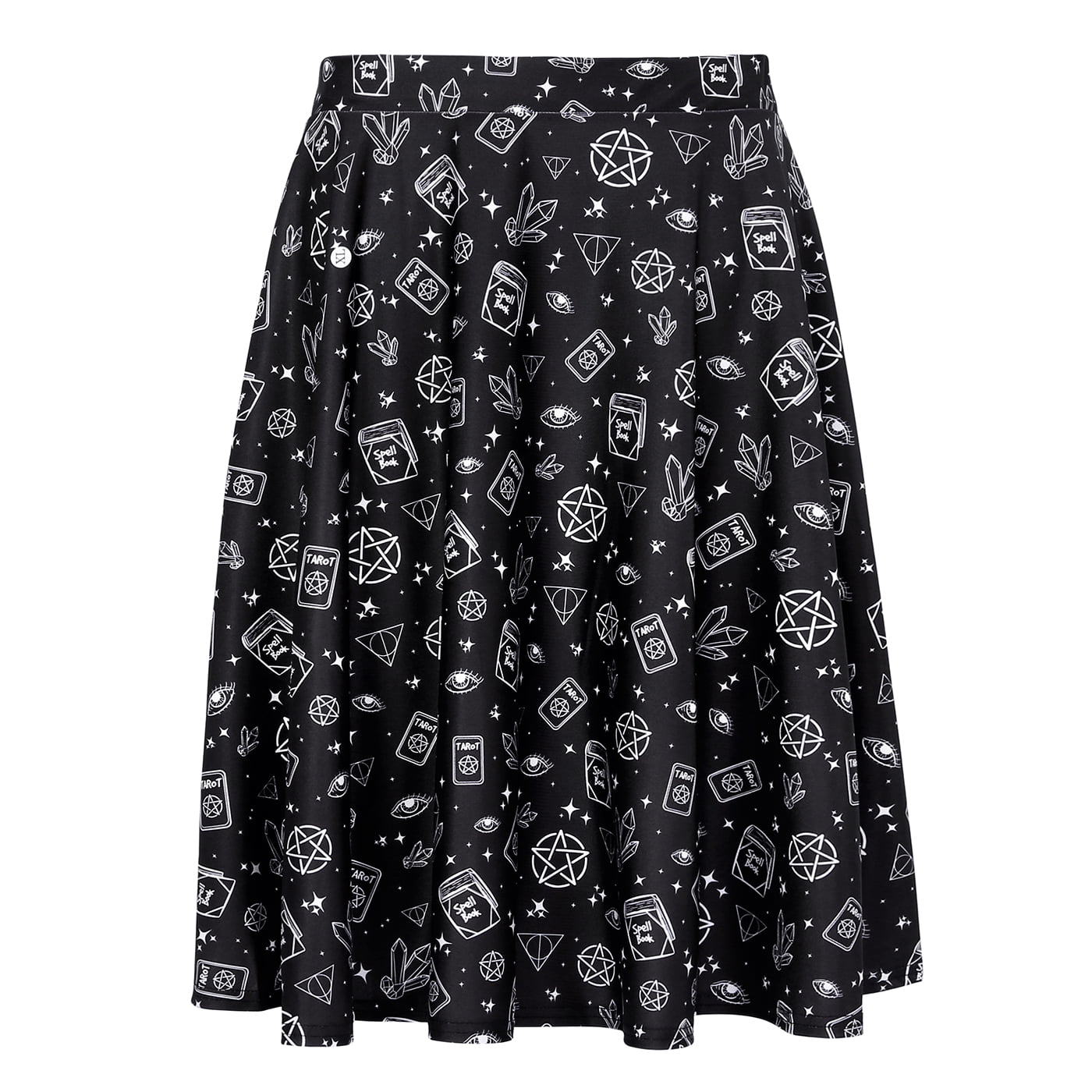 HDE Skirts for Women Midi Skirt Skater Skirt Knee Length High Waist Fun ...