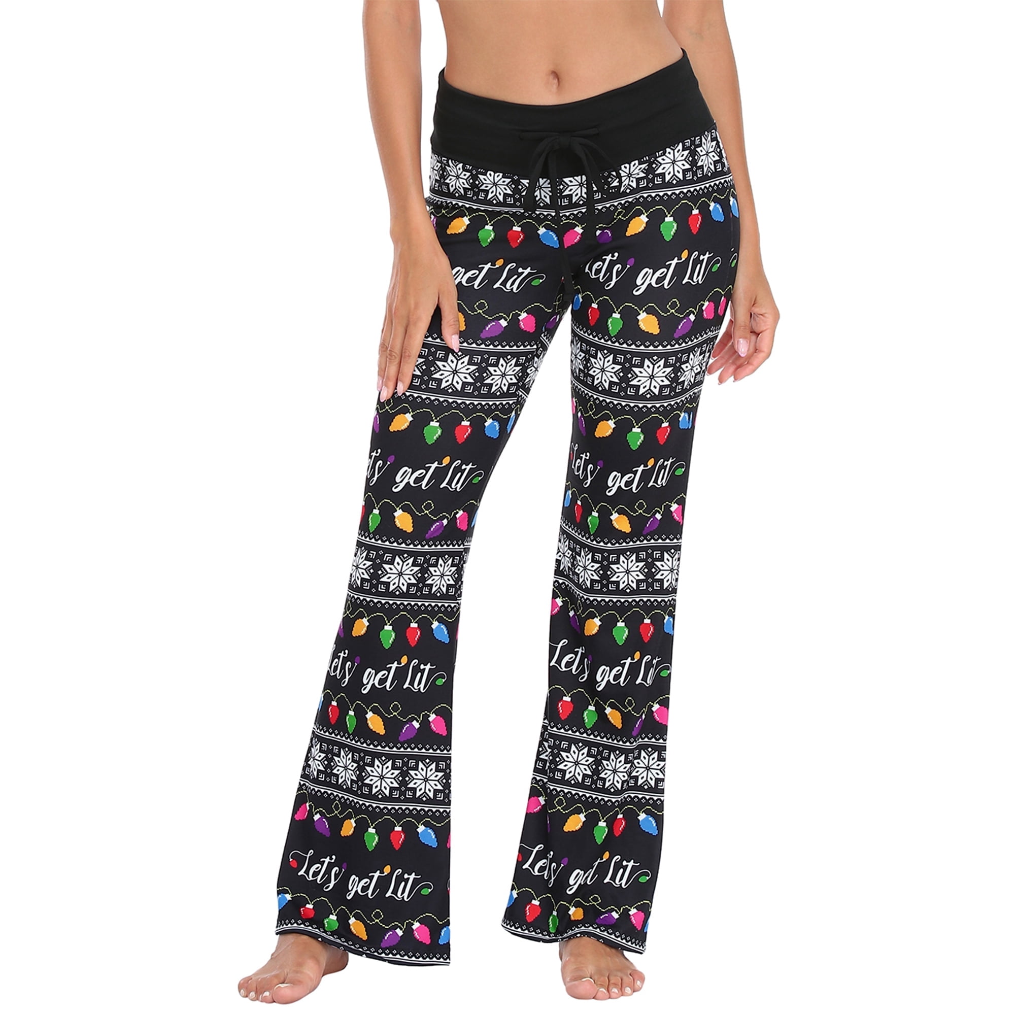 HDE Womens Pajama Pants Wide Leg Sleepwear Casual Loose Lounge Pant PJ ...
