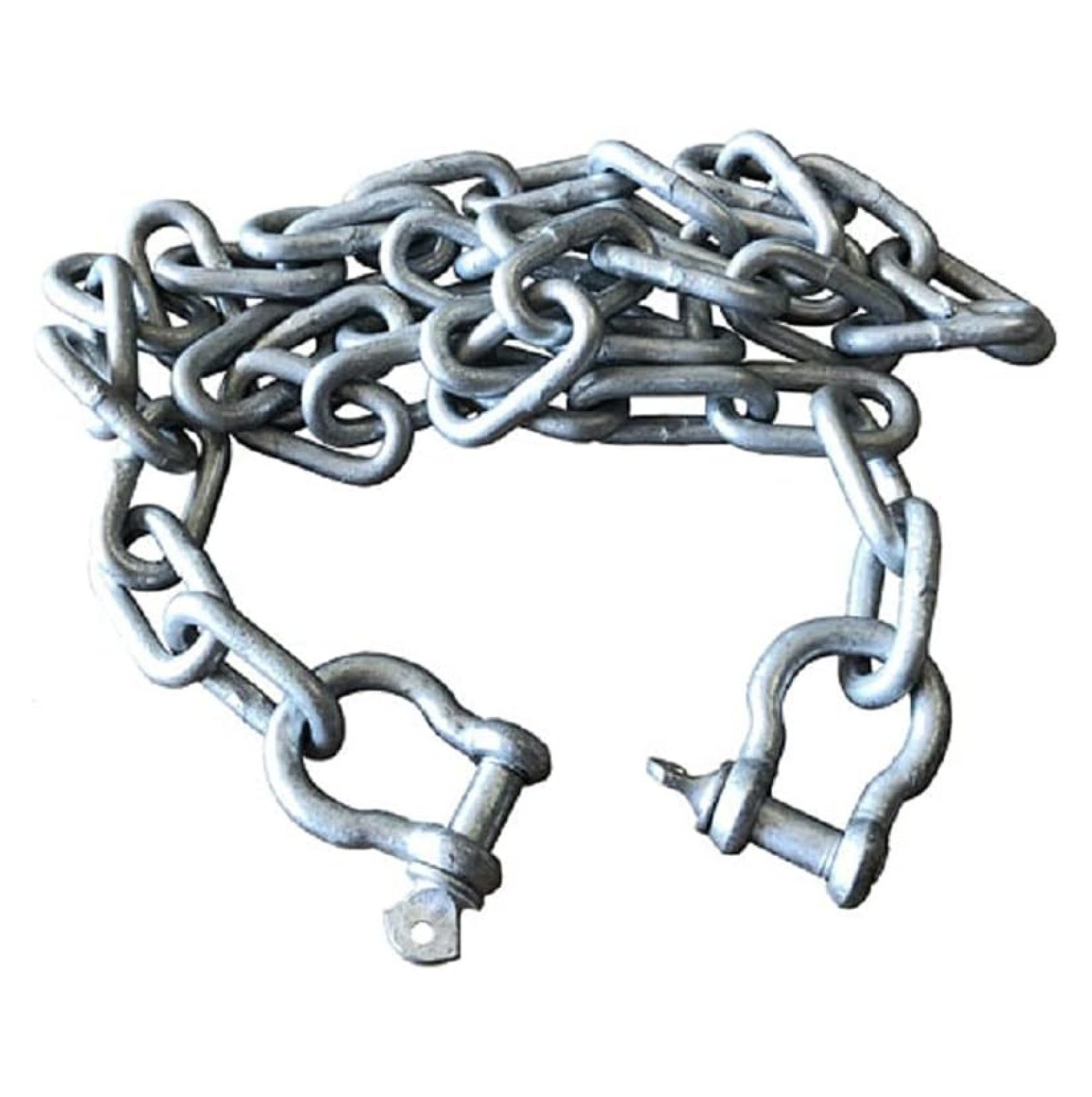 HDG Galvanized 3/8" x 6' Anchor Chain with Two 7/16" Shackles - Walmart.com