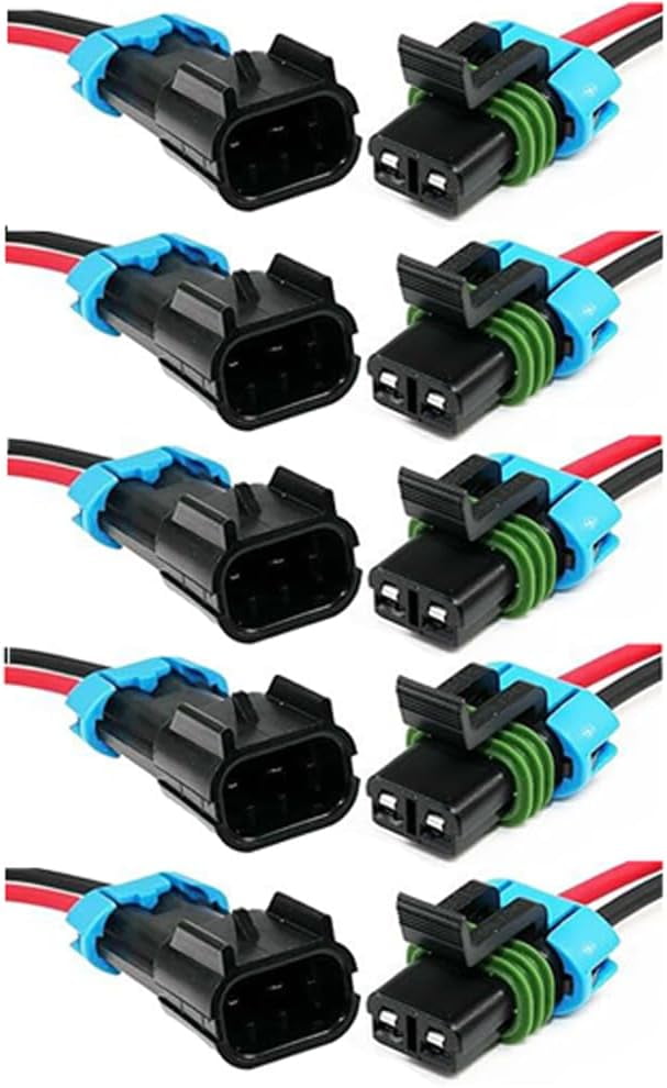 HDGSKBUA 150mm Long Auto Electrical Wire Kit,2 Pin Auto Waterproof ...