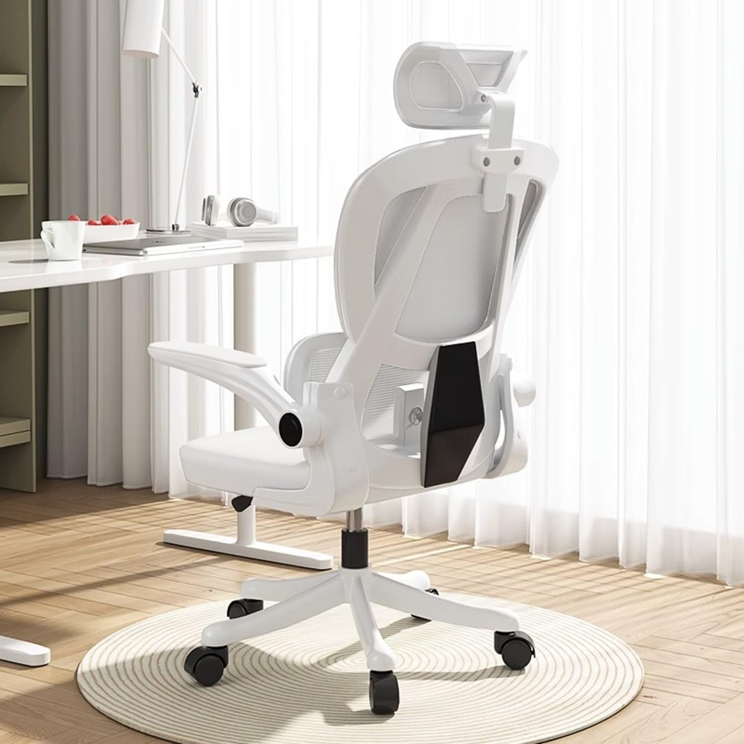 HDHNBA Ergonomic Office Chair Comfort Home Office Task Chair Lumbar ...